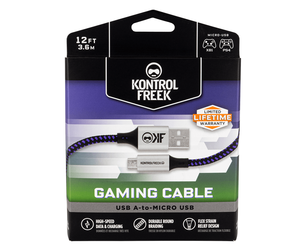 USB Gaming Cable - Controller Charging Cable for PS4 & Xbox One ...